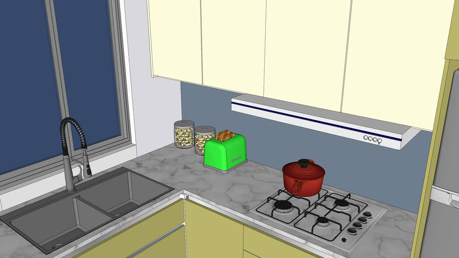 Small Kitchen design | 3D Warehouse