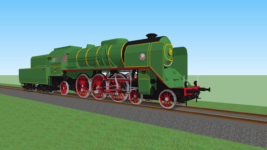 Steam locomotive ČSD class 387.0 'Mikádo' (1932) | 3D Warehouse