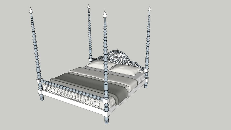 Bed antique clasic wood | 3D Warehouse