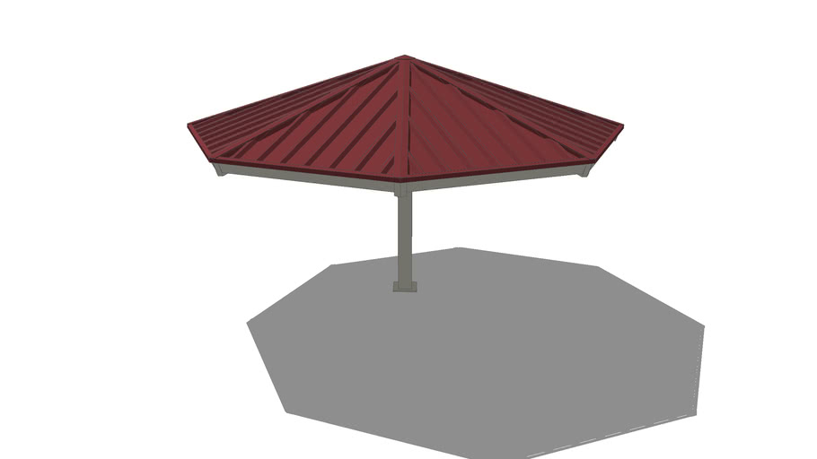 Octagonal - 20' Single Post | 3D Warehouse