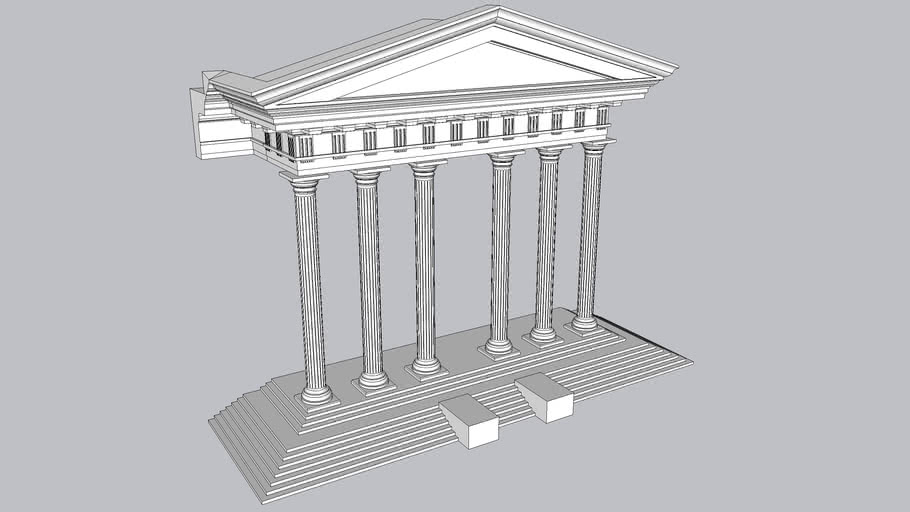 Classical Doric Order Portico | 3D Warehouse