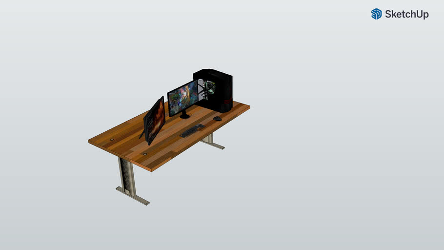 Ikea Galant desk (custom desk) | 3D Warehouse
