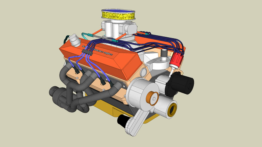 car basic V8 engine | 3D Warehouse