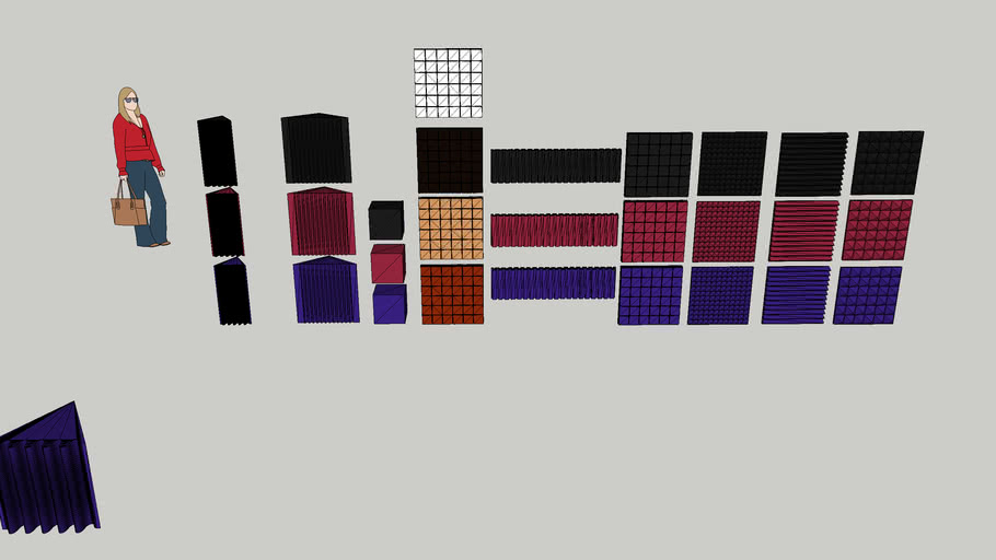 EchoFom_A4Sound_acoustic panels pack_scaled for Sketchup | 3D Warehouse