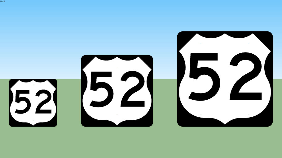 U.S. 52 Sign | 3D Warehouse