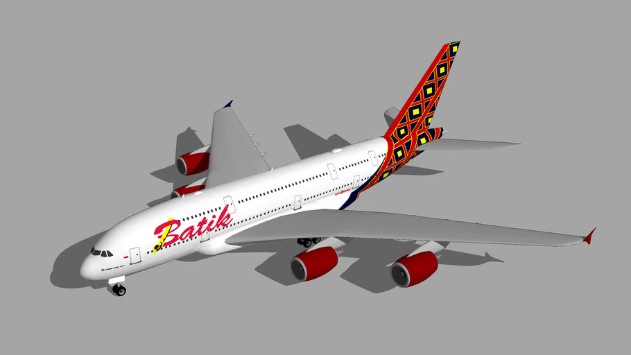 Batik Air Airbus A380-800.skp | 3D Warehouse