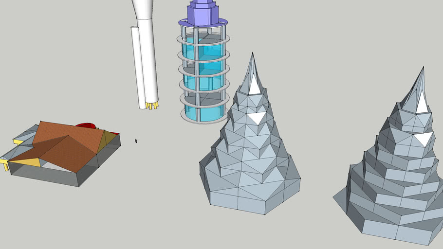 Octagon design building | 3D Warehouse