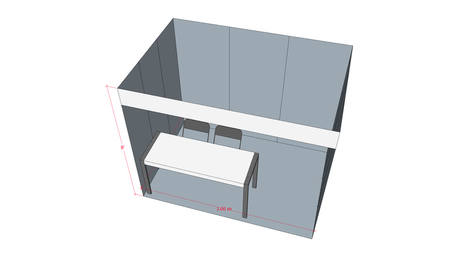 3m x 2m shell scheme | 3D Warehouse