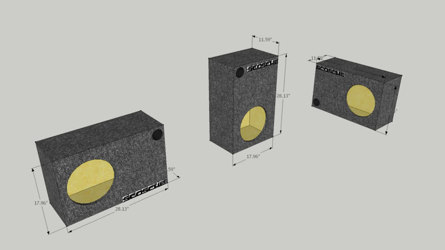 Scosche 12 inch Ported Box | 3D Warehouse