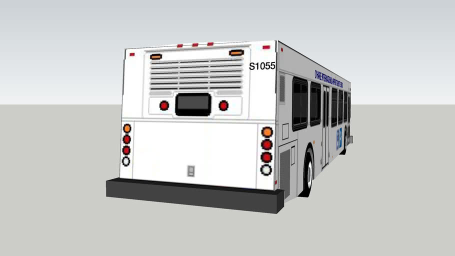 2004 New Flyer Industries D40LF Bus o'hare rental car shuttle bus | 3D ...