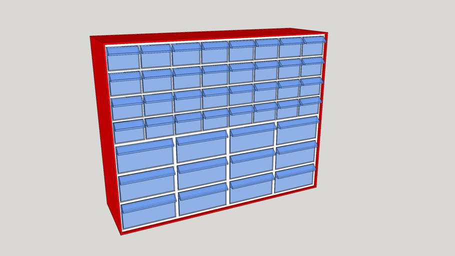 Plastic Small Parts Drawers Lg | 3D Warehouse