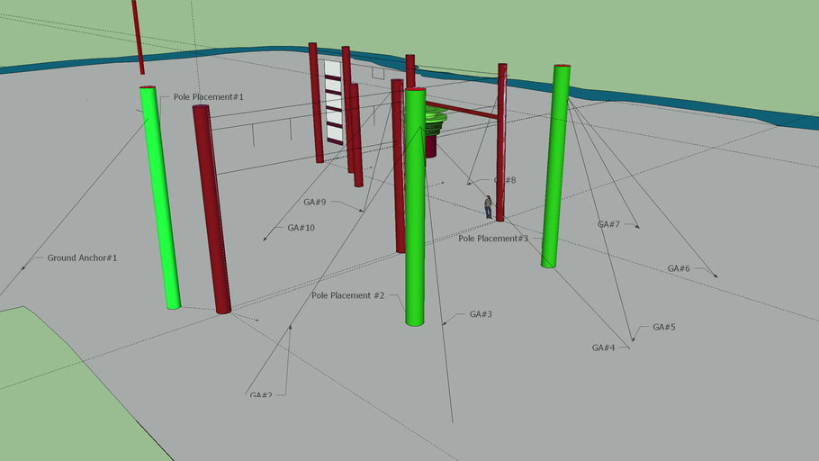 Draft OSU cc Poles and Guy Wires | 3D Warehouse