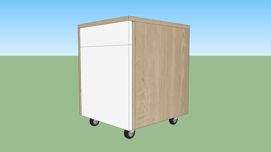 Movable Pedestal with Drawer for Office | 3D Warehouse