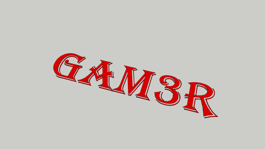 Gamer Sign | 3D Warehouse