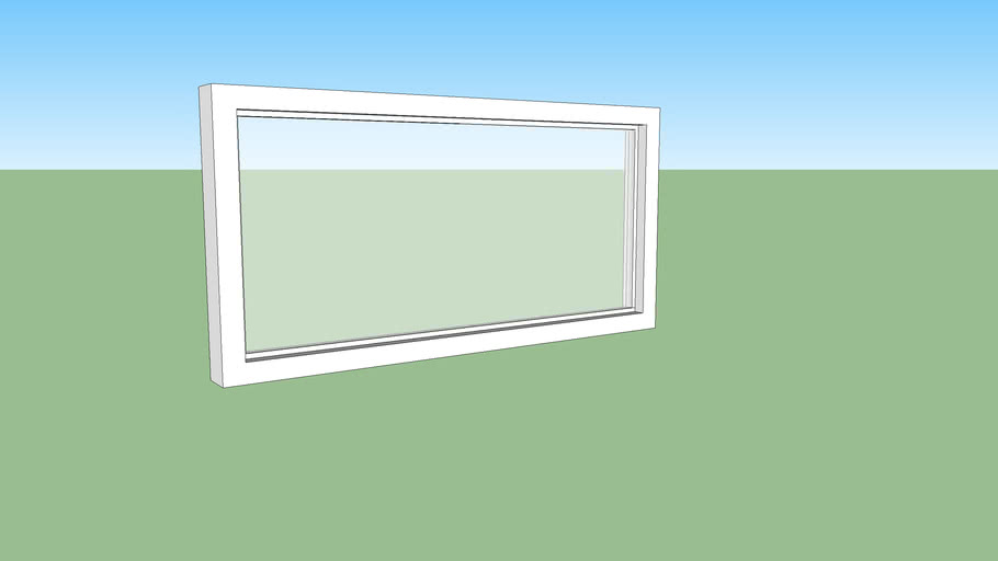 48in. X 24in. Glass Panel | 3D Warehouse