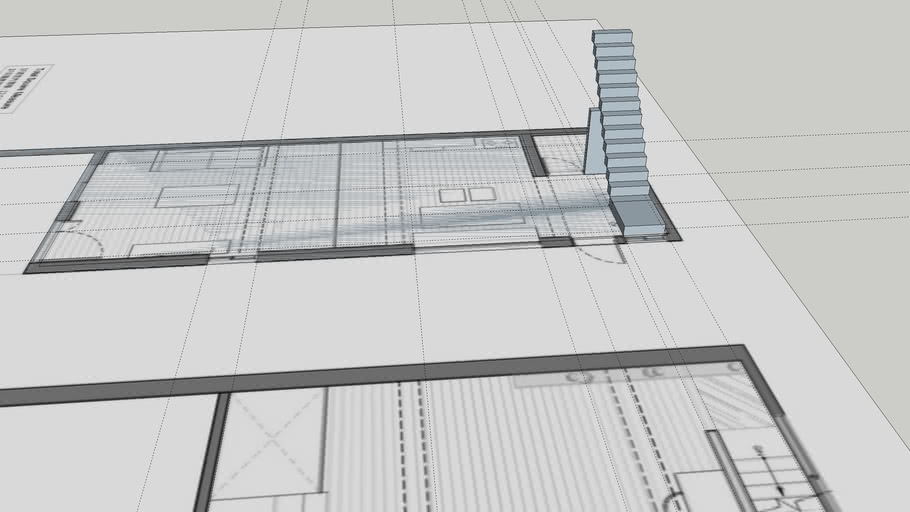 Blank House First Floor Plan and 1.5 Floor Plan (Loft) | 3D Warehouse