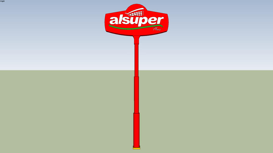 Letrero de Alsuper con logotipo nuevo | 3D Warehouse