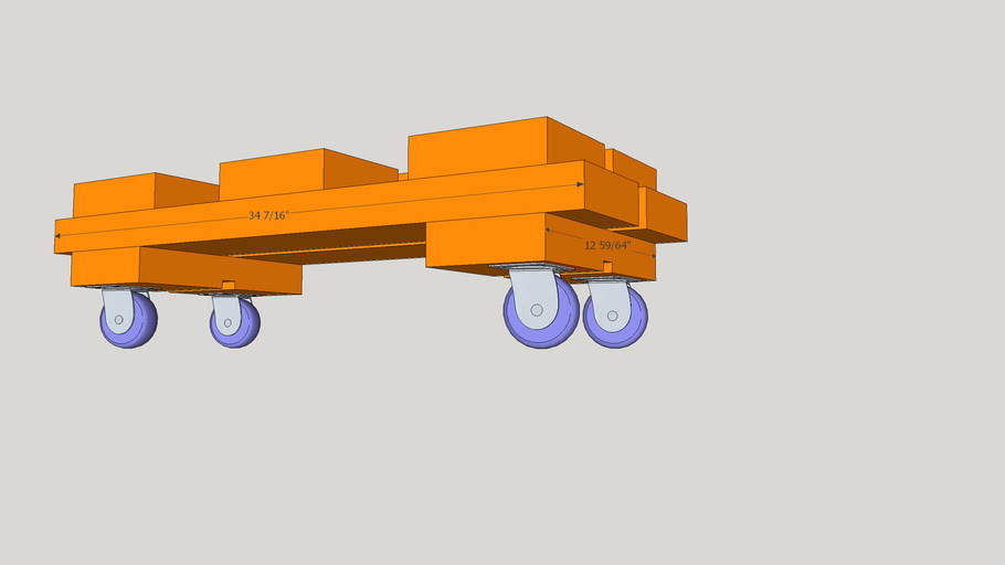 Truss Cart for 12' x 3 wide | 3D Warehouse