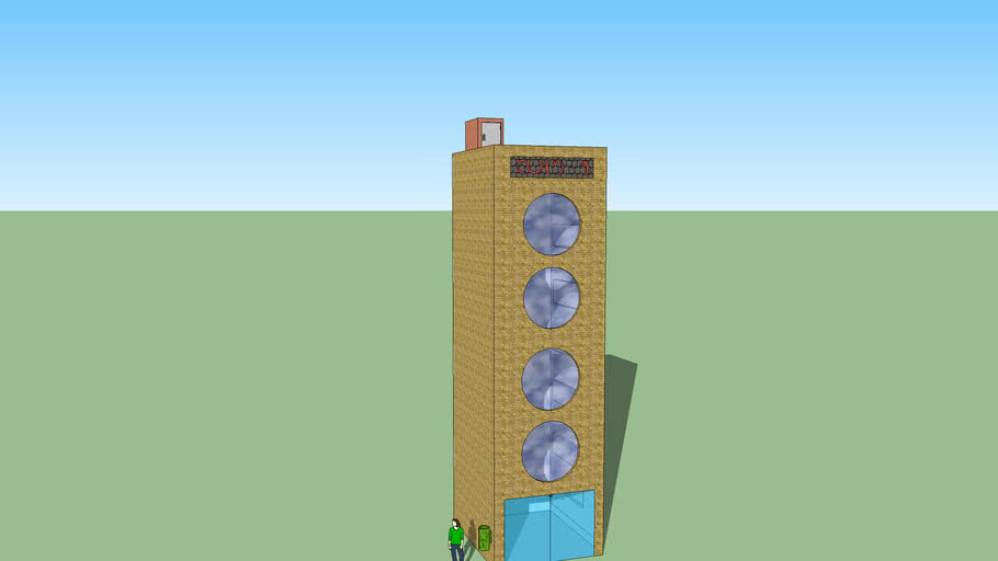 Immeuble simple design moderne (Modern simple and design building) | 3D ...