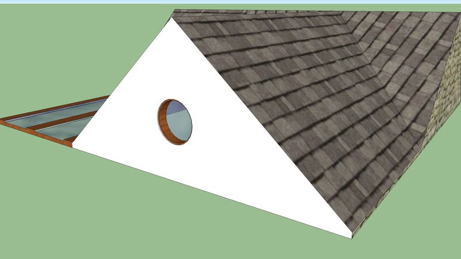 Gable roof cotswold stone and slate | 3D Warehouse