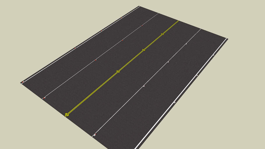 Road, 4 Lane Highway Short | 3D Warehouse