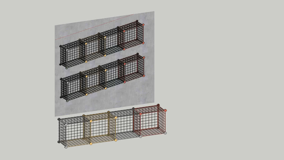 Mesh / Grid / Metal Shelves- Storage - | 3D Warehouse