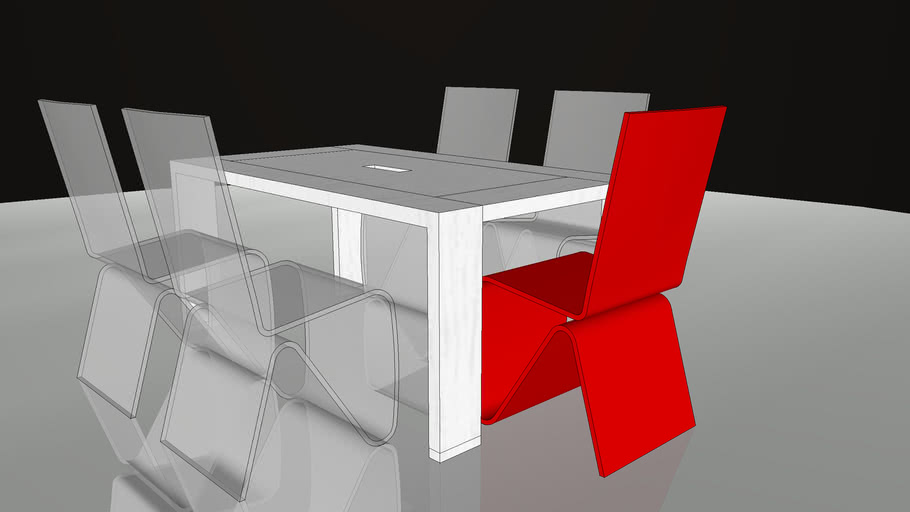 Modern Table Set | 3D Warehouse