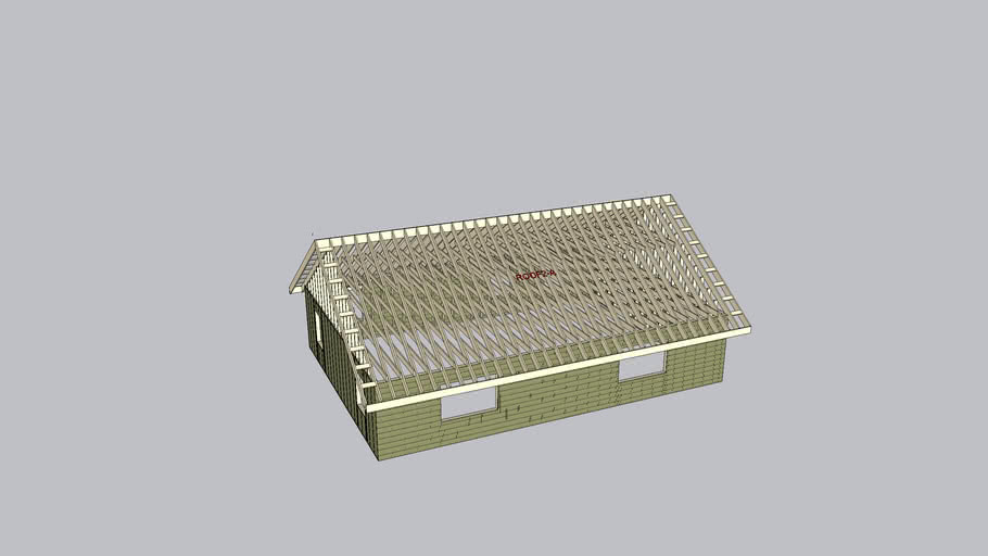 Gable-end roof framing | 3D Warehouse