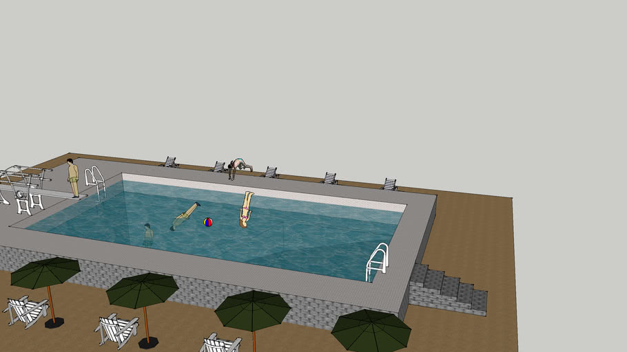 swimming pool party | 3D Warehouse