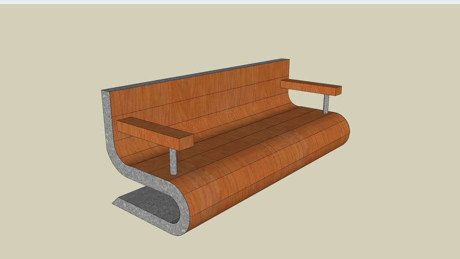 curvy bench | 3D Warehouse