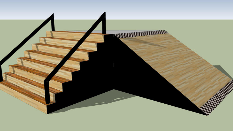 Deluxe stairs and Ramp | 3D Warehouse