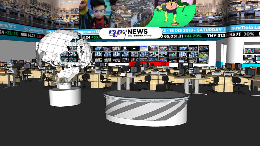 RTM newsroom studio v2 | 3D Warehouse