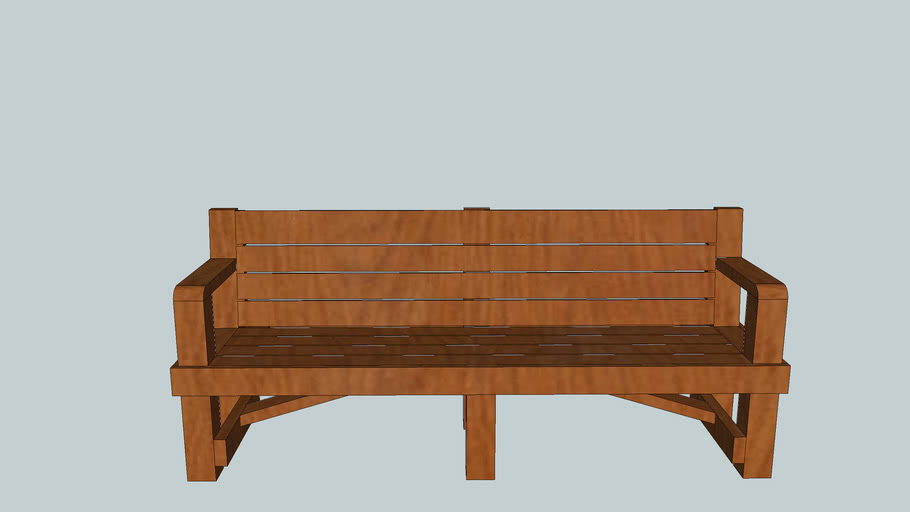 large park bench | 3D Warehouse