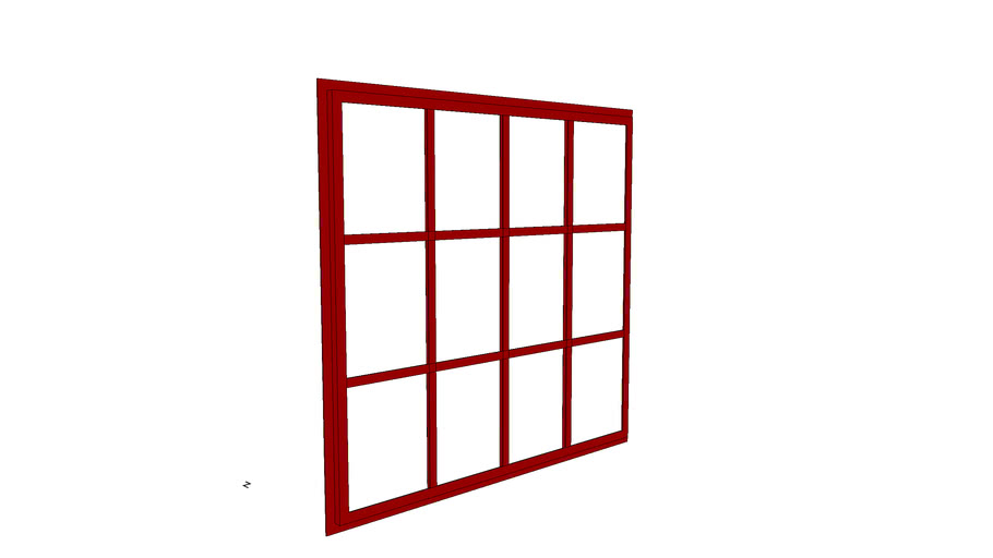 Steel window frame C2 1022W x 949H | 3D Warehouse