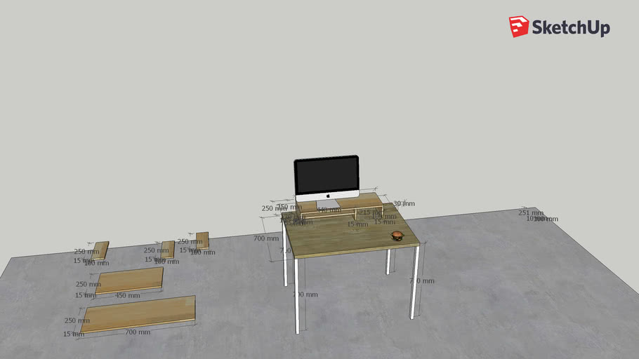 Simple Monitor Stand | 3D Warehouse