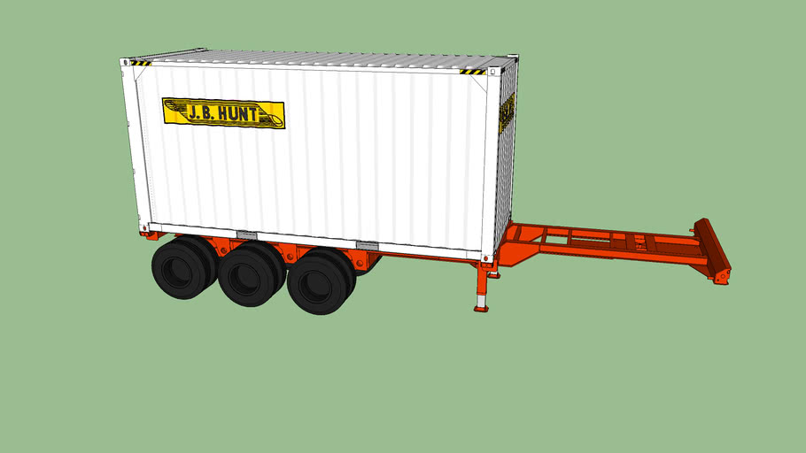 20 foot container chassis | 3D Warehouse