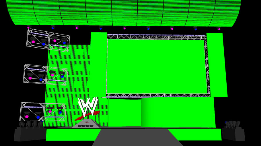WWE Stages Green HD Set | 3D Warehouse