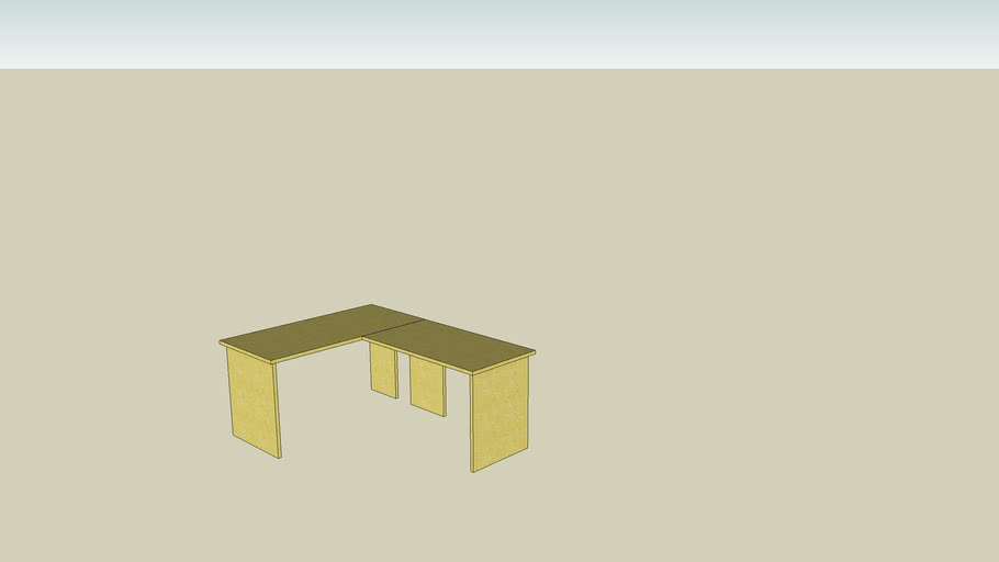 L shaped table | 3D Warehouse