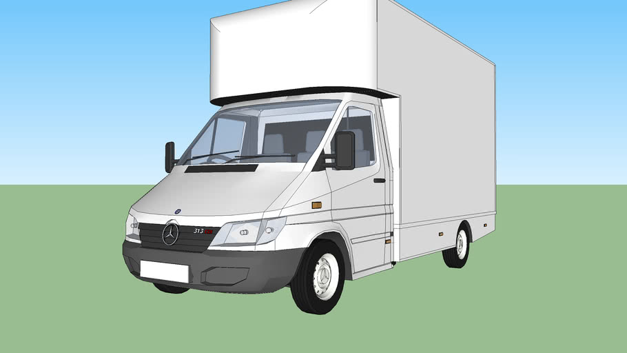 Mercedes-Benz 2003 Sprinter Luton Van | 3D Warehouse