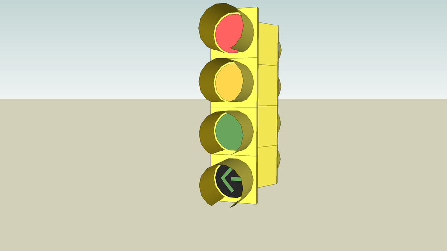 2-way traffic lights left turn | 3D Warehouse