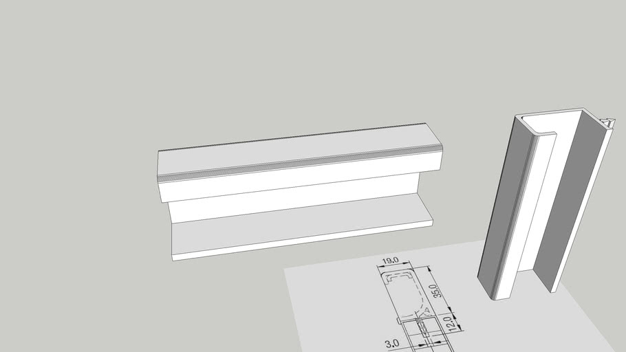 G-Profile Kitchen Handle | 3D Warehouse