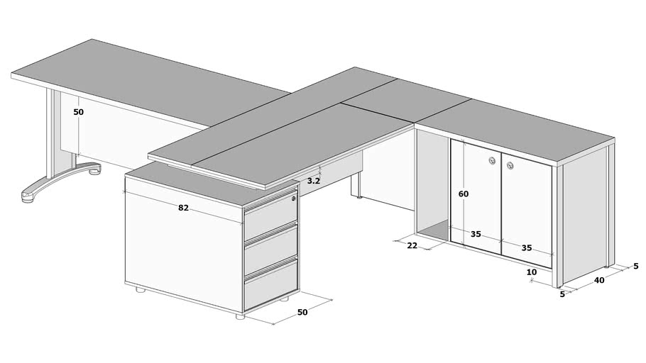 Manager- Table | 3D Warehouse