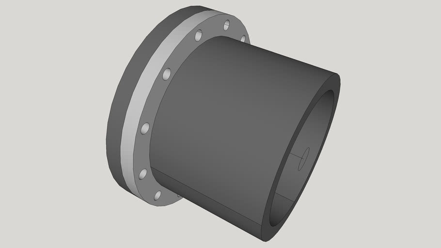 SDR 11_PE reduksjonskrage PE 100 SDR 11 m-flens_355 | 3D Warehouse