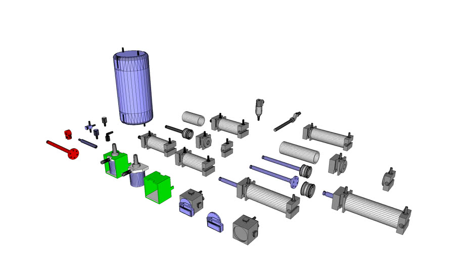 Fischertechnik - Parts - Pneumatics | 3D Warehouse