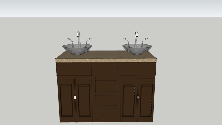 Double Modern Vanity | 3D Warehouse