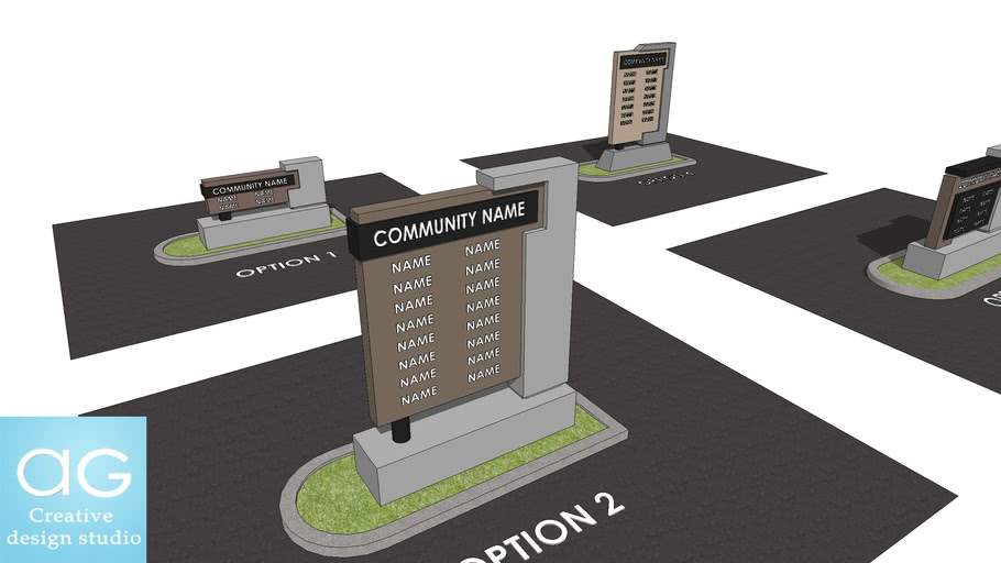 Modern Exterior Sign Concepts_#1 | 3D Warehouse