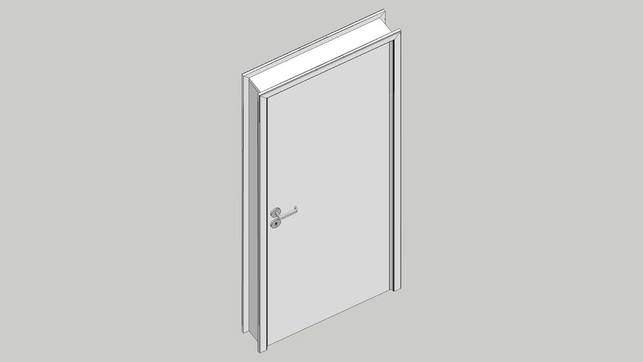 Porta 80cm com portal e alisares | 3D Warehouse