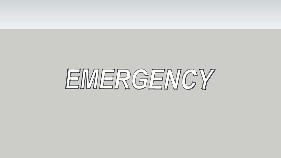 Emergency Sign | 3D Warehouse