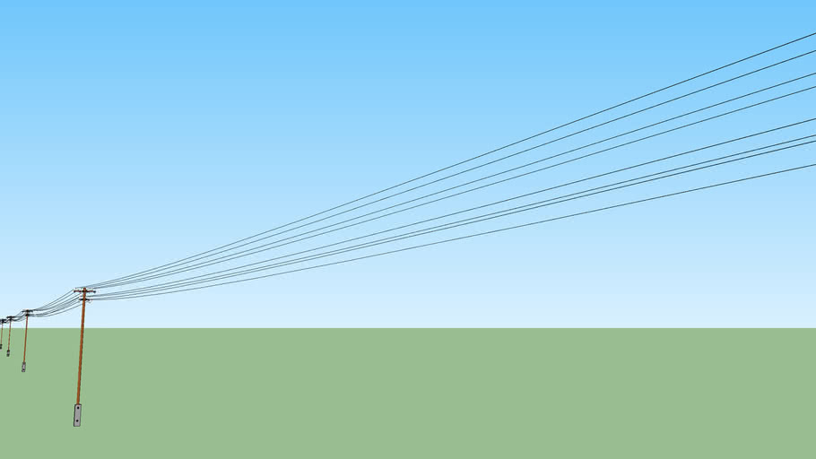 Hungarian Telecommunication Poles - Example line | 3D Warehouse