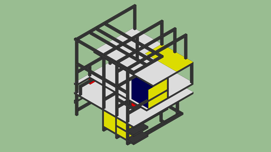 3-D Model of Mondrian's 'Composition London' | 3D Warehouse